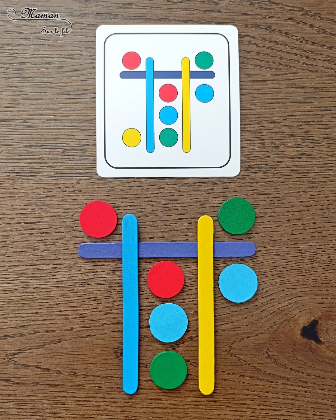 Jeu éducatif en bois - Formes et couleurs {Activité} - Maman Sur Le Fil