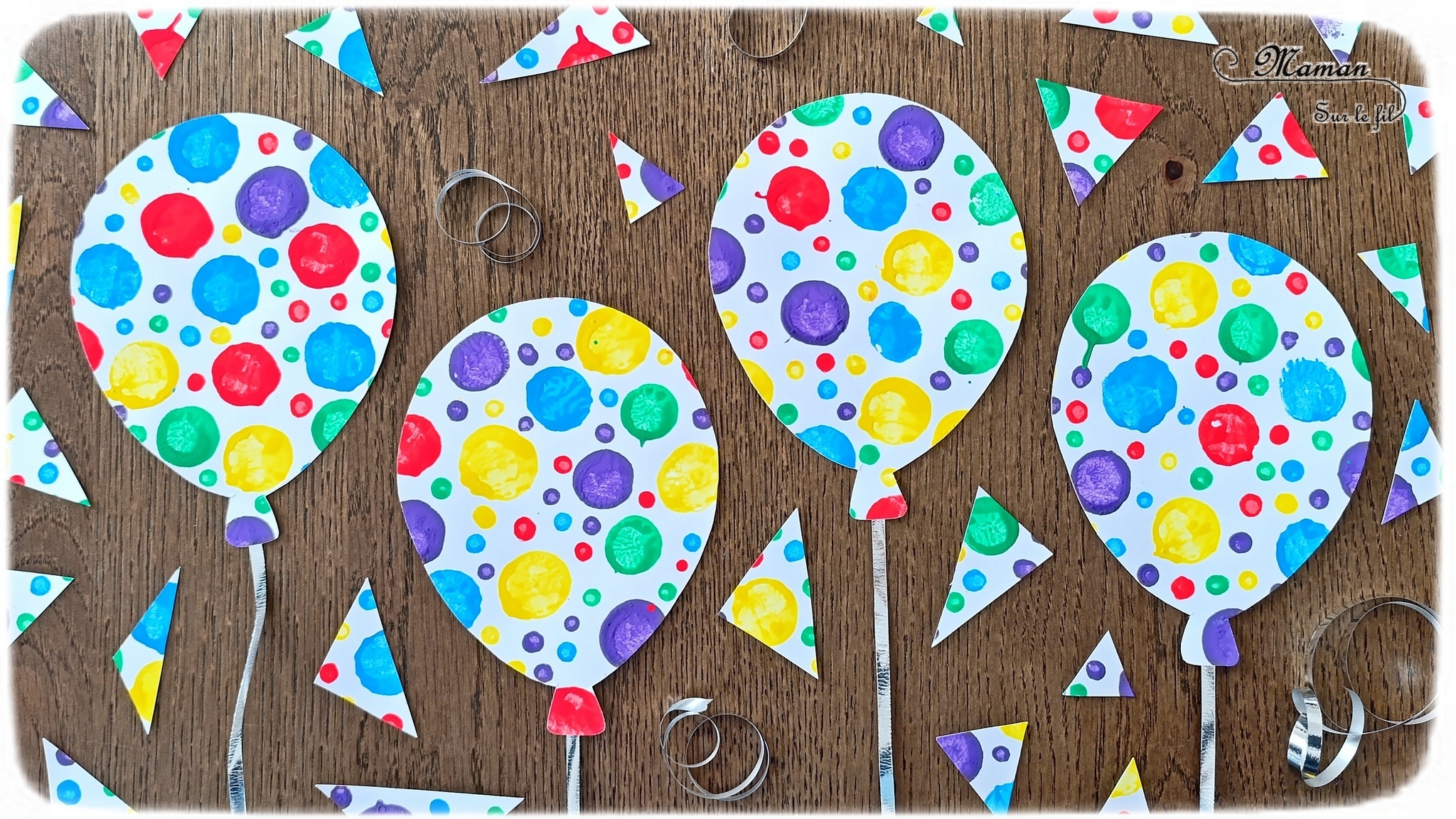 Peindre des ballons au bouchon et coton-tige {Activité} - Maman Sur Le Fil