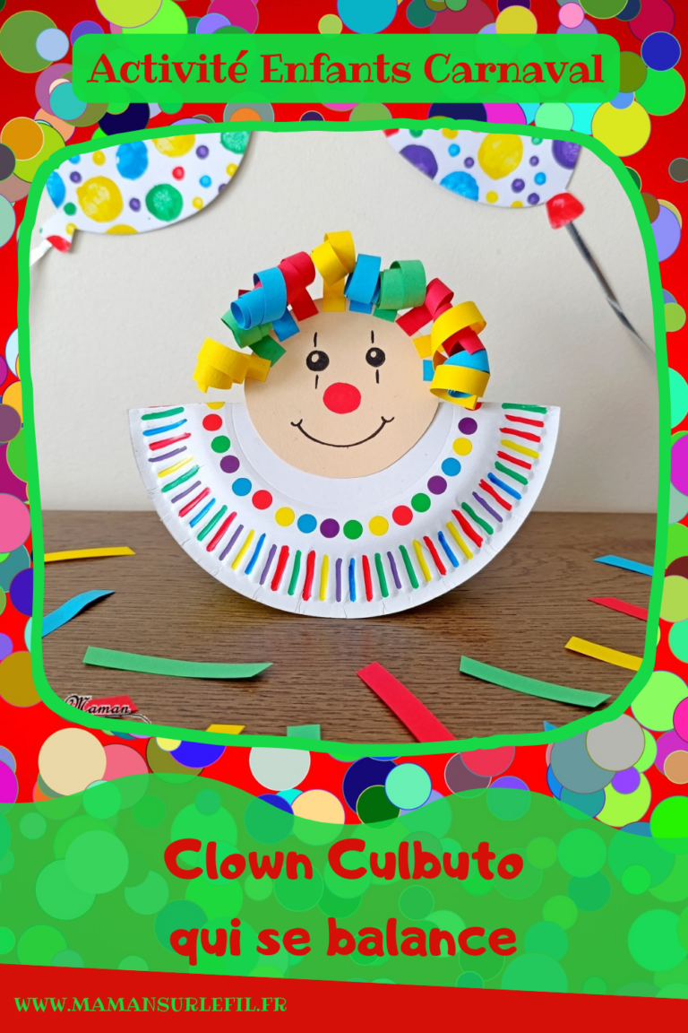 Clown Culbuto qui se balance {Activité} - Maman Sur Le Fil