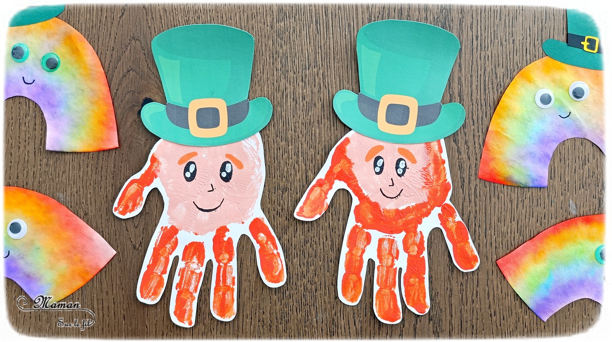 Peindre le Leprechaun en empreinte de main {Activité} - Maman Sur Le Fil