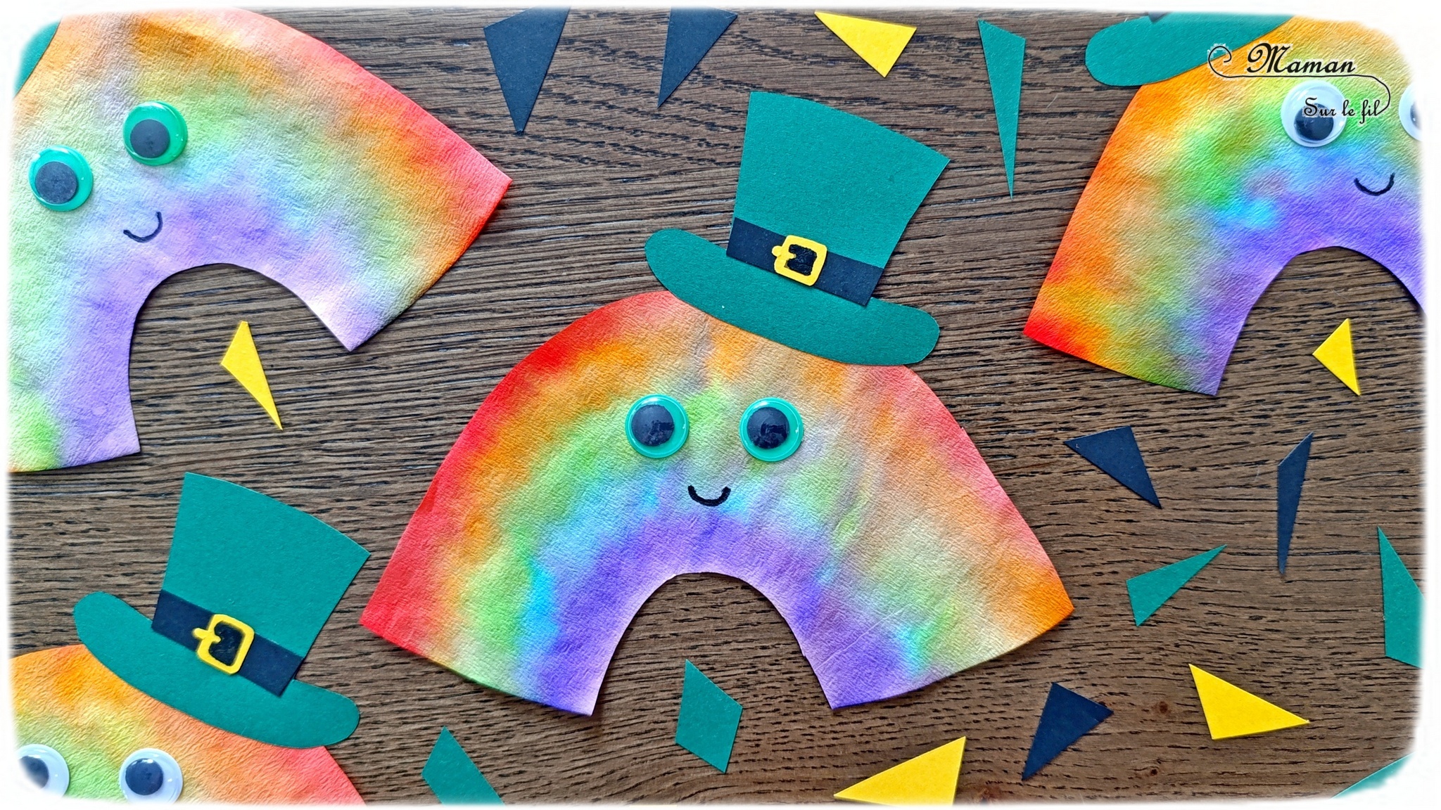 Arc-en-ciel de la Saint-Patrick avec un filtre à café {Activité ...