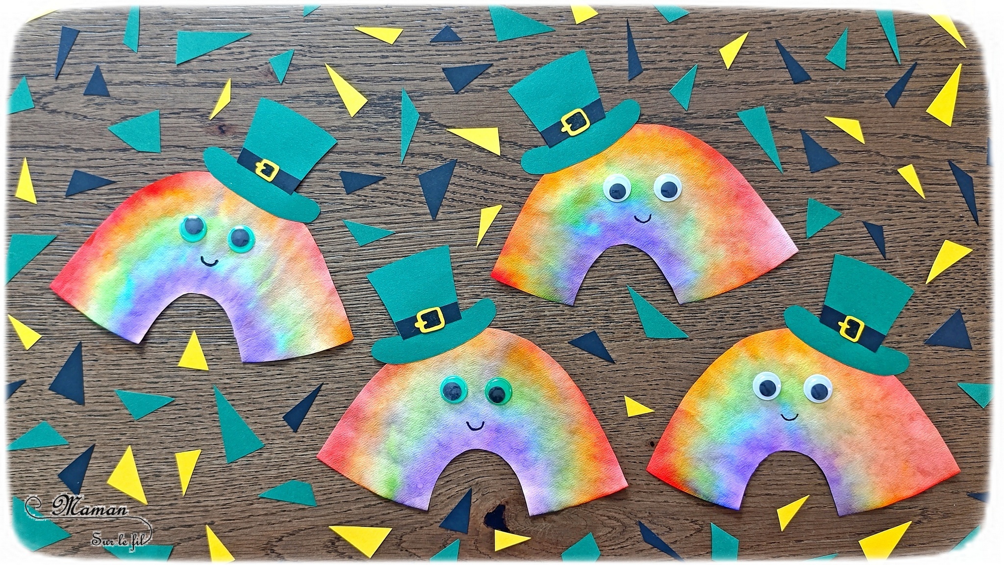 Arc-en-ciel de la Saint-Patrick avec un filtre à café {Activité ...