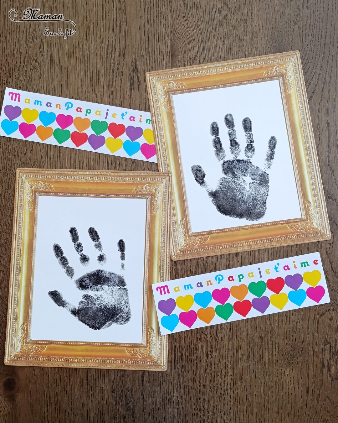 Tableaux Empreintes de main et Gommettes {Activité} - Maman Sur Le Fil
