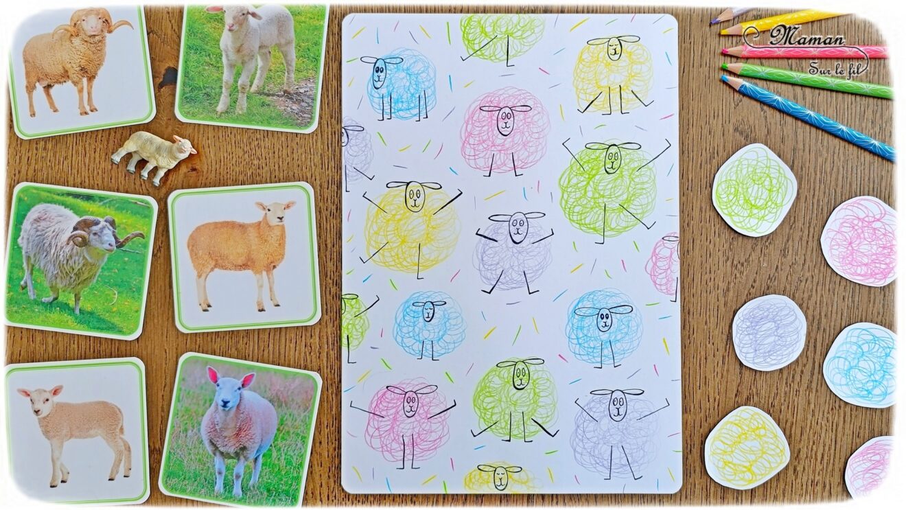 Gribouiller des moutons multicolores {Activité} - Maman Sur Le Fil