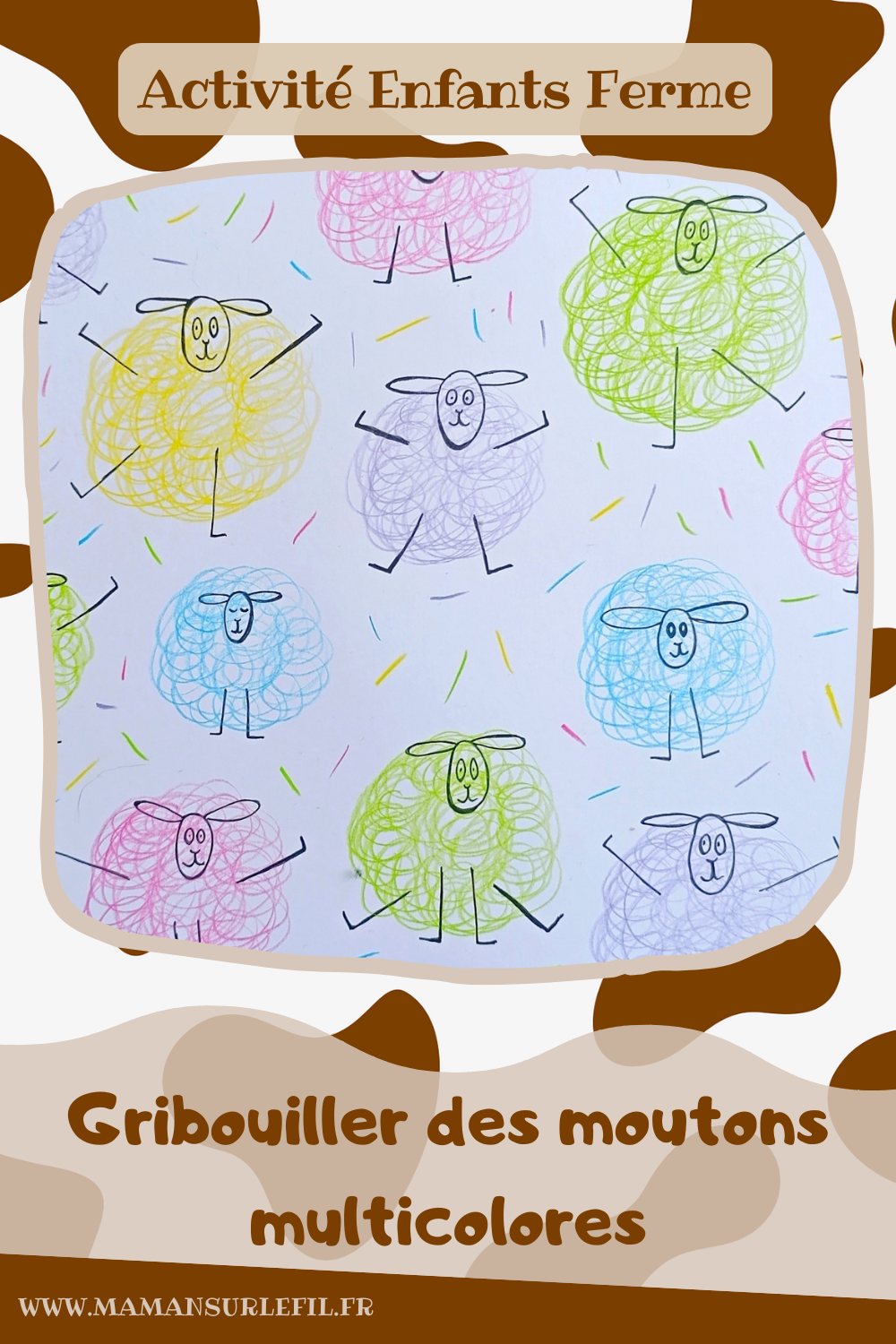 Gribouiller des moutons multicolores {Activité} - Maman Sur Le Fil