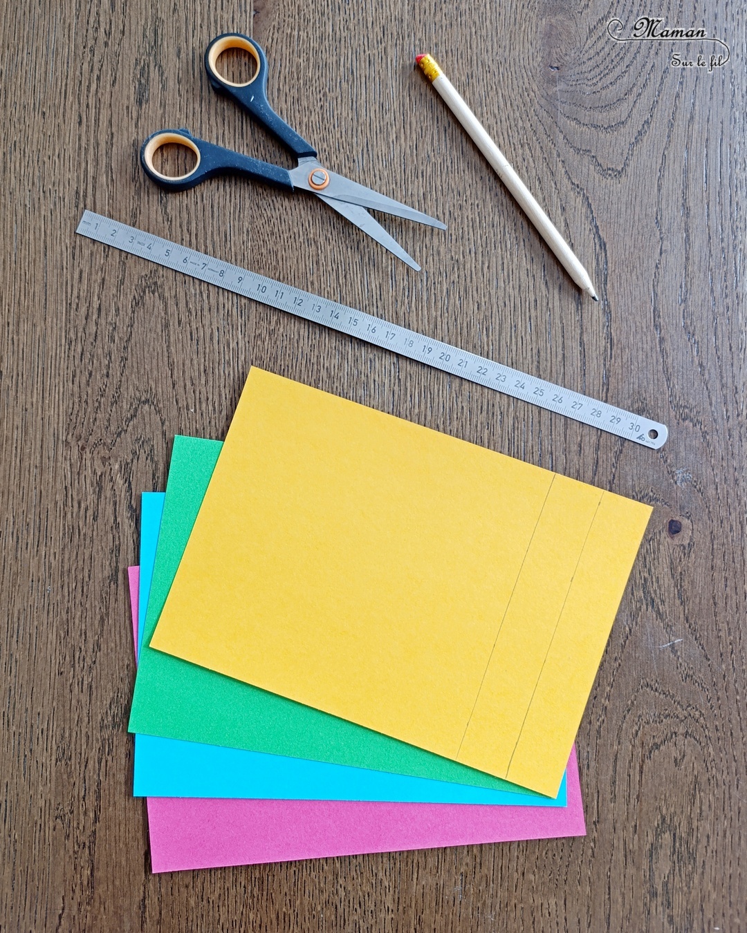 Poissons Damier en bandes de papier {Activité} - Maman Sur Le Fil