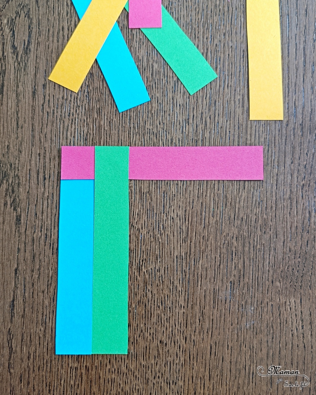 Poissons Damier en bandes de papier {Activité} - Maman Sur Le Fil