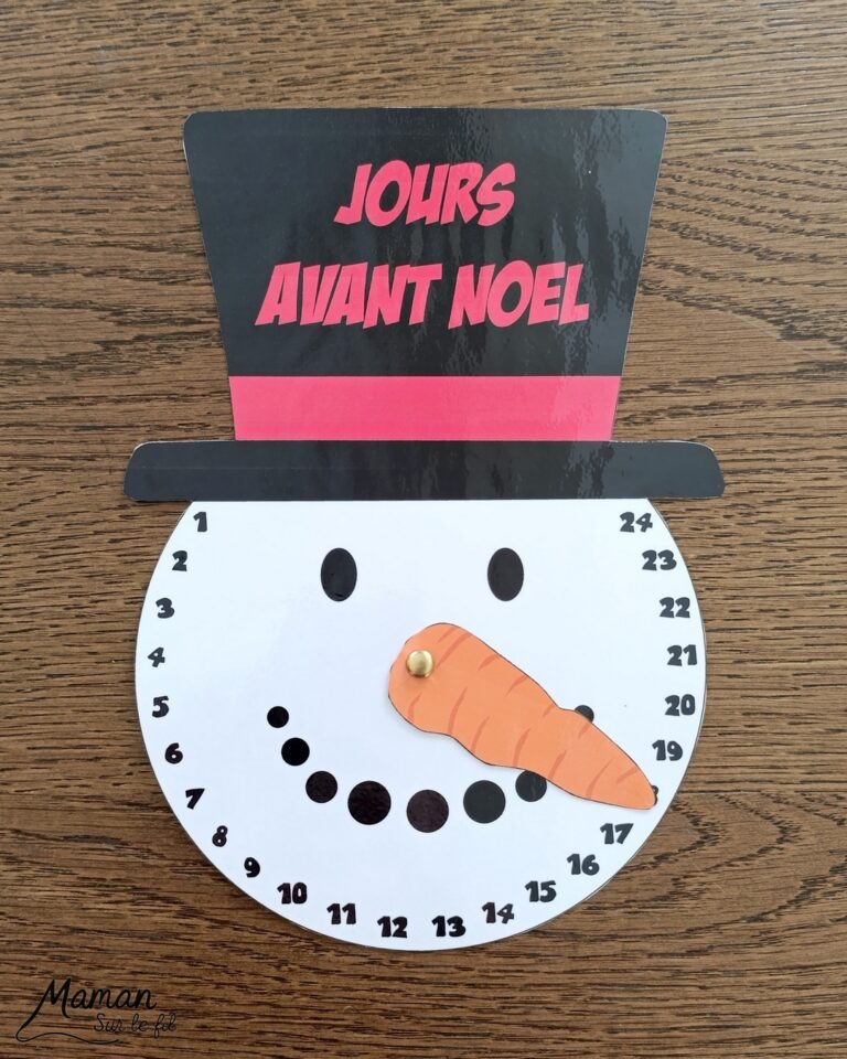 Décompte de l'Avent - Bonhomme de neige {Activité} - Maman Sur Le Fil